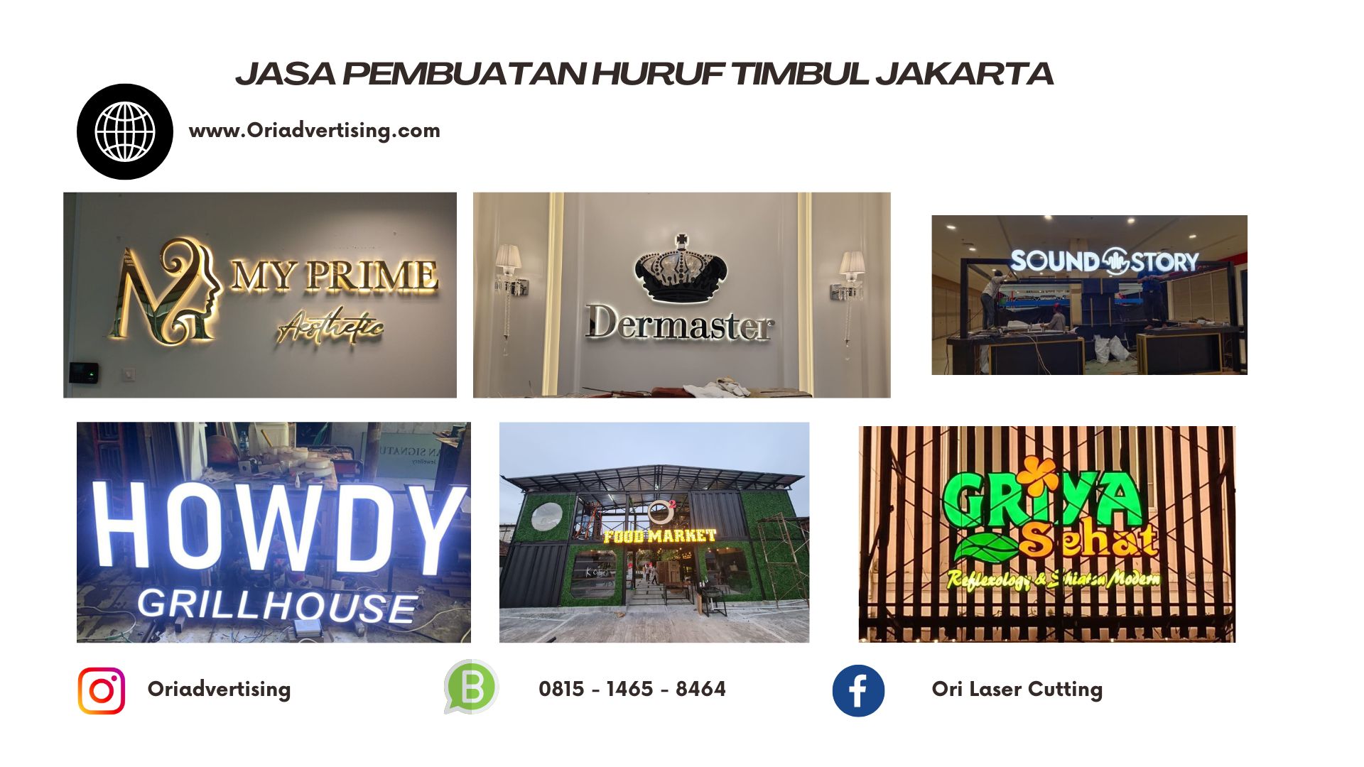 Jasa Pembuatan Huruf Timbul Jakarta | ORI ADVERTISING